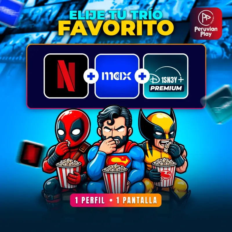 Netflix + Max + Disney Premium | Peruvian Play